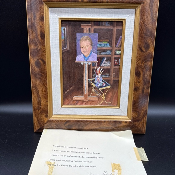 Ginny Hunter | Accents | Vtgginny Hunter Self Portrait Signed By Artist ...